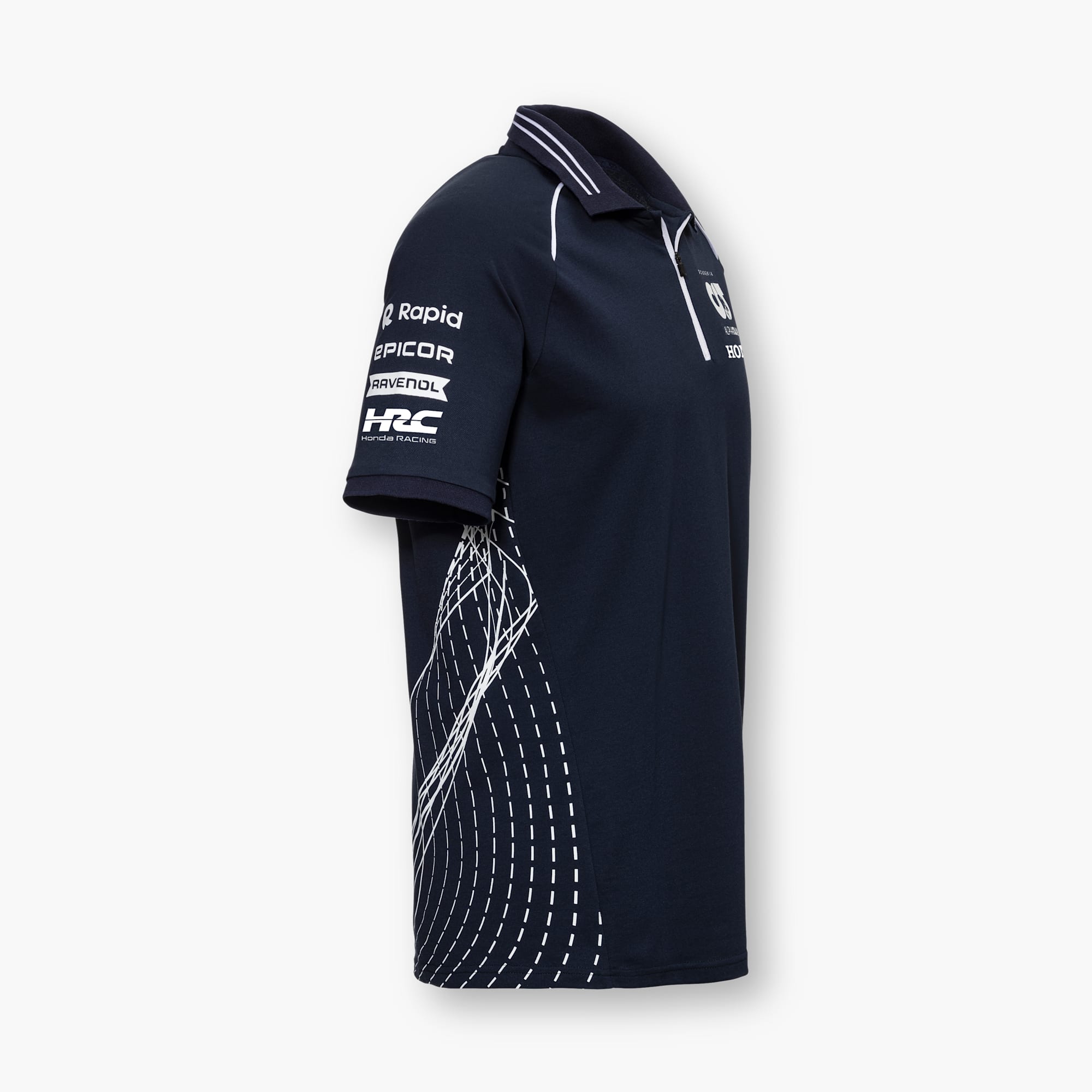Scuderia AlphaTauri F1 Team Mens Navy/White Polo Shirt – V12 RS